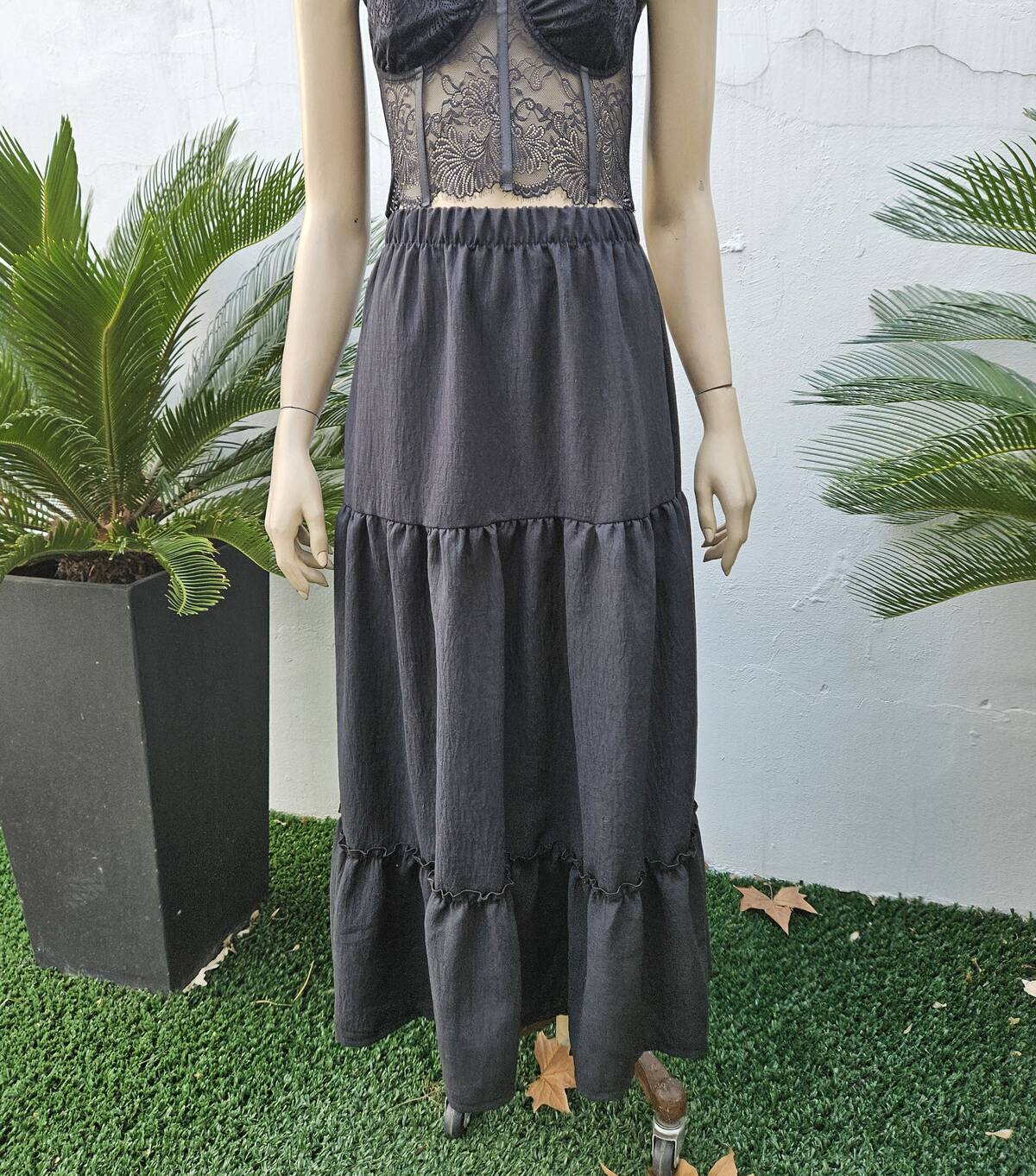 Pollera larga lino | Distrito Moda