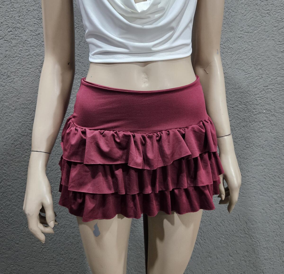 Pollera triple bolado | Distrito Moda